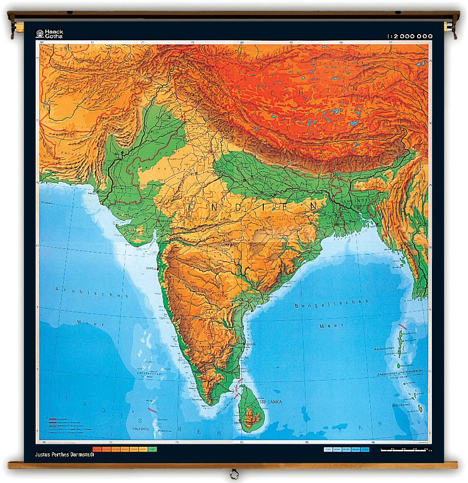 India topographic map - Topographic map India (Southern Asia - Asia)